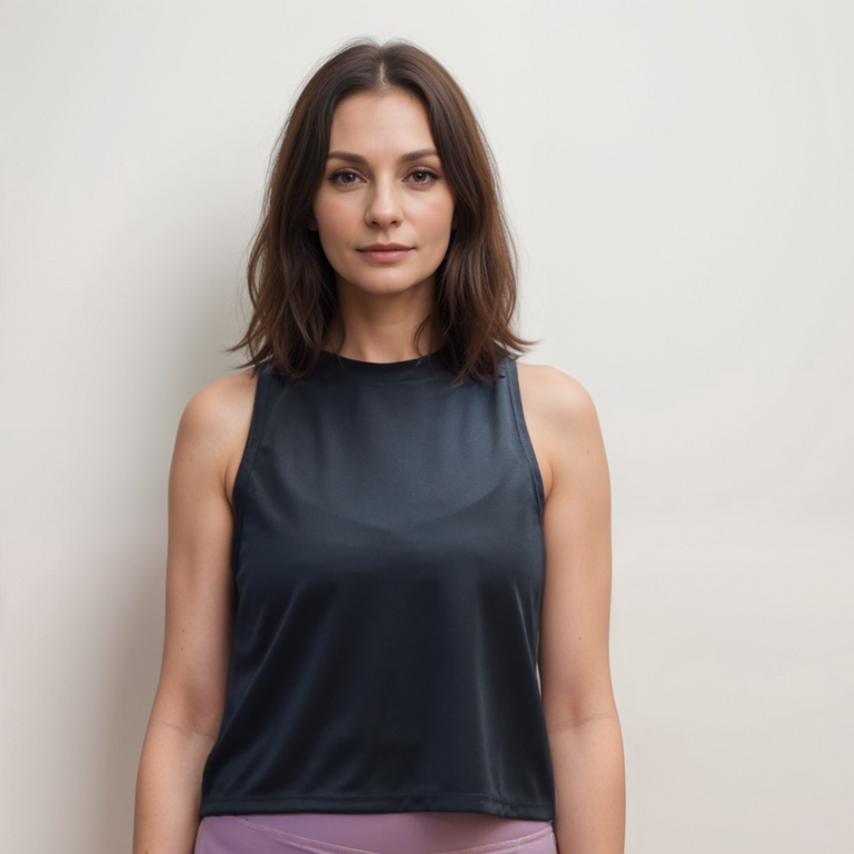 Polera deportiva María negra – Bijou Store